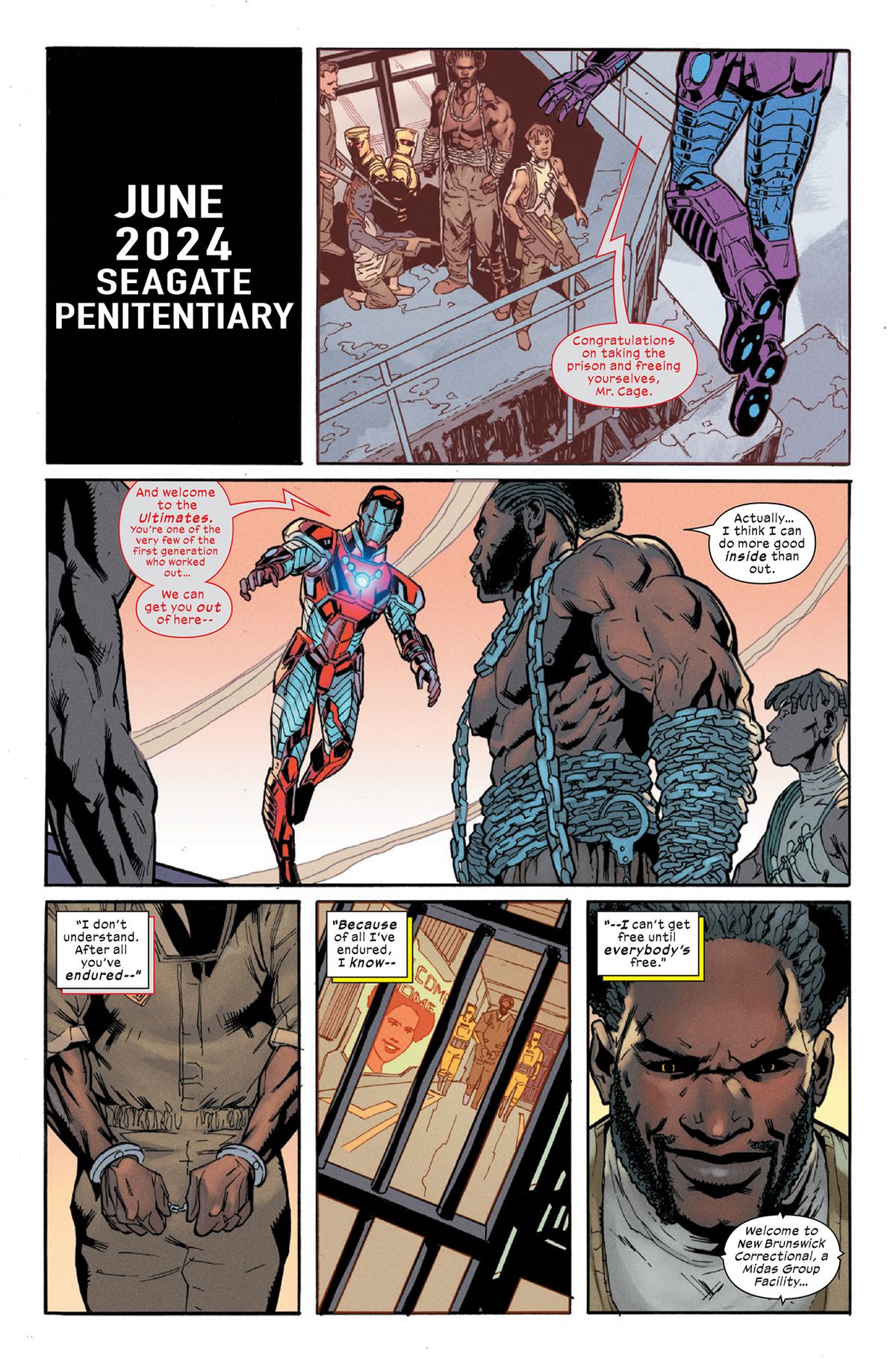 Ultimates #9 introduces the new Ultimate Luke Cage and Danny Rand, who ...