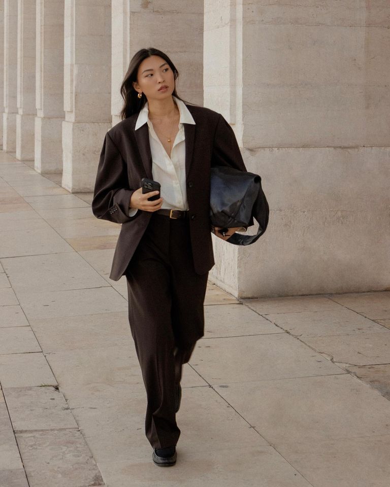 The Brown Trouser Trend Makes Every Outfit Look More Expensive | Who ...