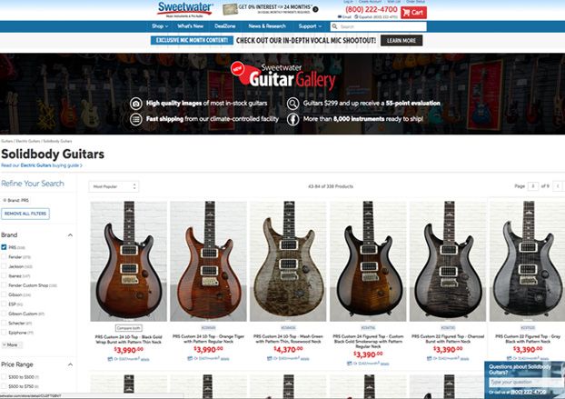 Sweetwater Launches Newly Enhanced Guitar Gallery | Guitar World