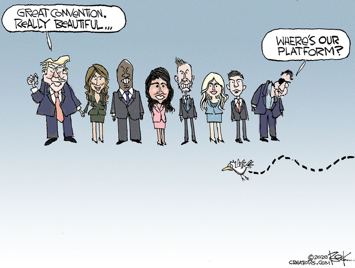 Political Cartoon U.S. Trump RNC platform | The Week