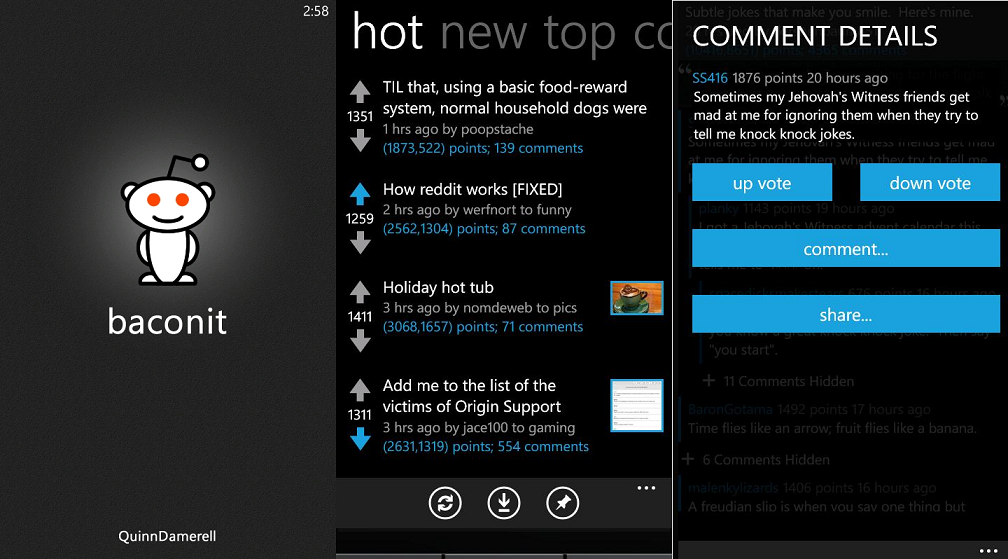 Reddit app Baconit now available internationally | Windows Central