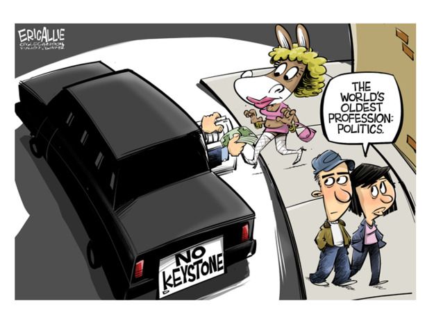Political cartoon World's oldest profession keystone | The Week