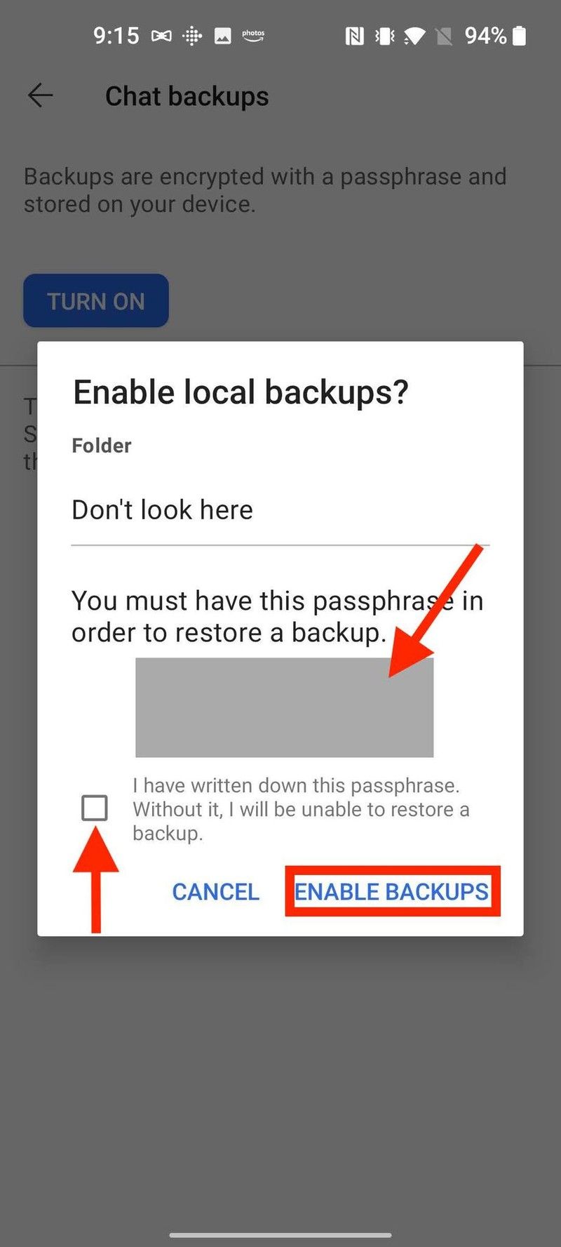 How to enable automatic Signal backups on an Android phone | Android ...