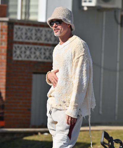 Brad Pitt’s new fuzzy bucket hat is all the rage | Woman & Home