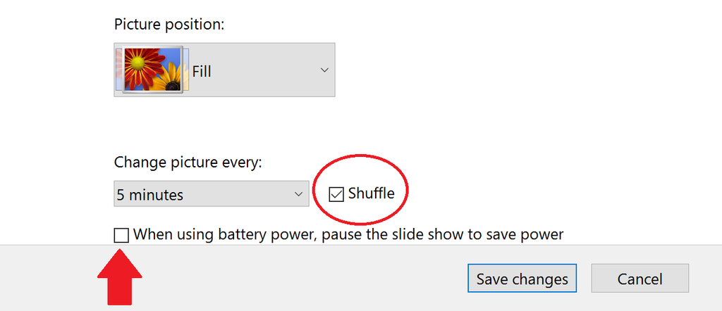 How to set Slideshow to every 10 seconds and enable shuffle in Windows ...