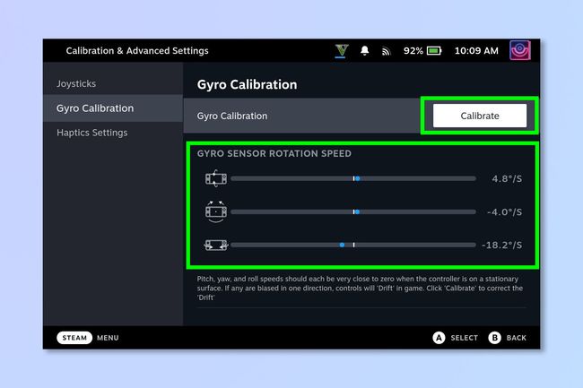 Steam Deck — how to check, calibrate and disable the gyro | Tom's Guide