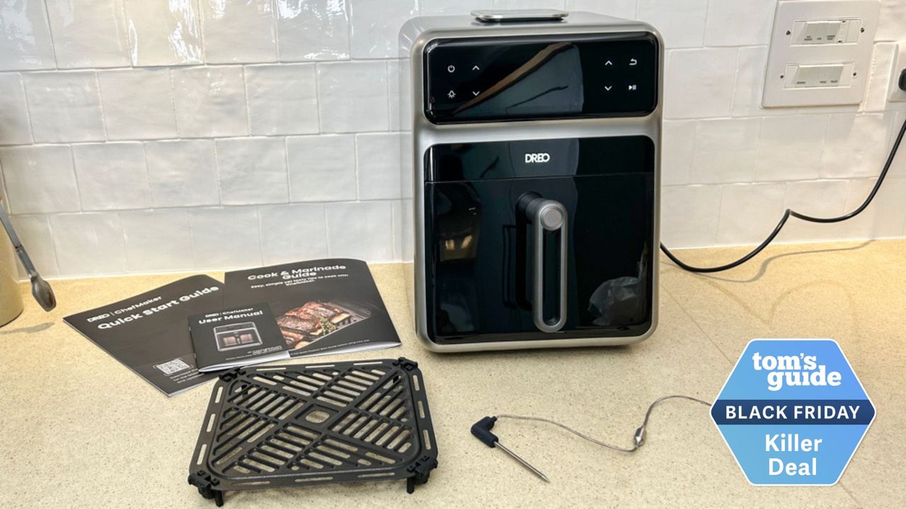 Dreo ChefMaker smart air fryer with steam cooking and temperature probe ...