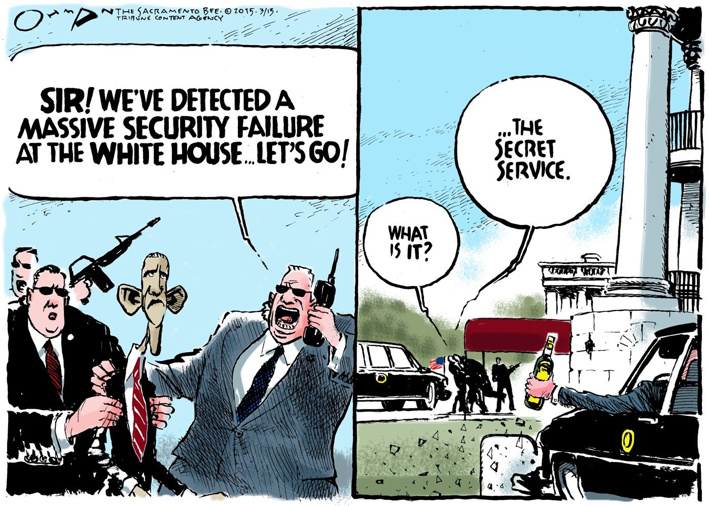 Political cartoon U.S. Secret Service | The Week