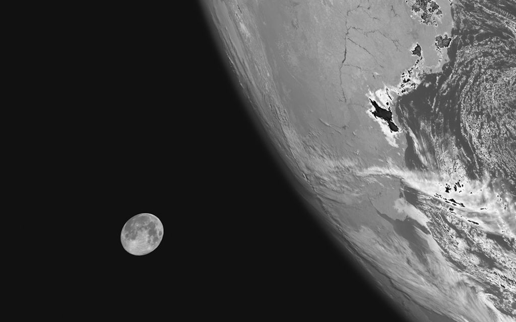 Peek-a-Blue Moon Space Wallpaper | Space