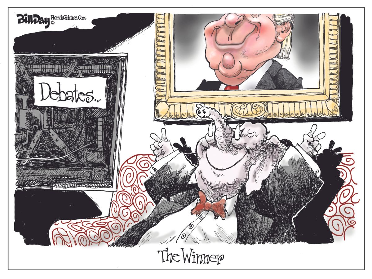 Political Cartoon U.S. Democratic Debates Florida GOP Wins | The Week