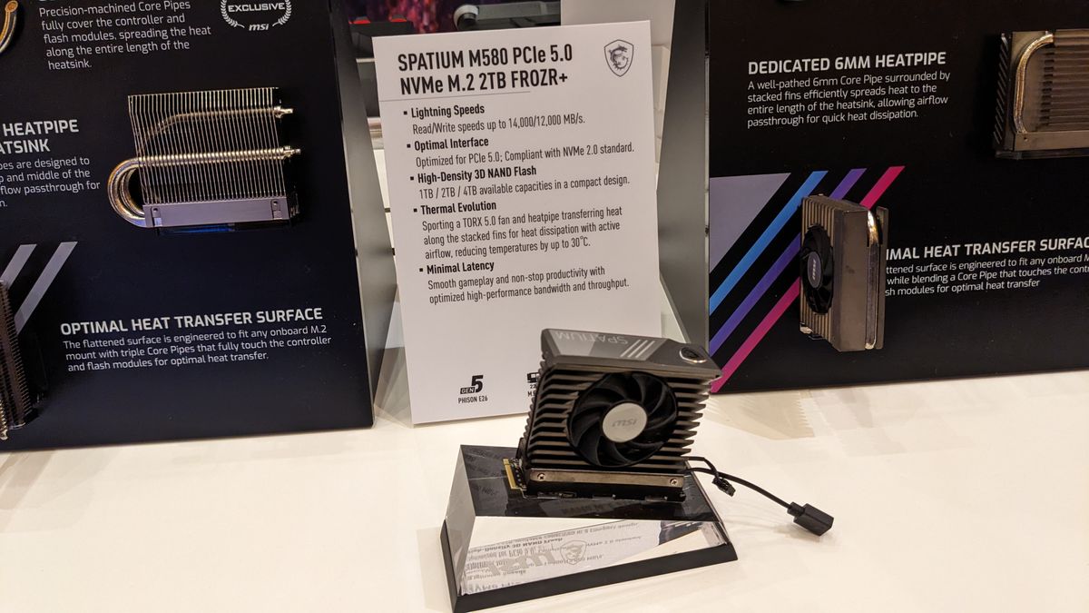 MSI builds tiny AIO liquid cooler prototype for the hotter, faster SSDs ...