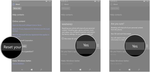How to enable and disable Reset Protection on Windows 10 Mobile ...