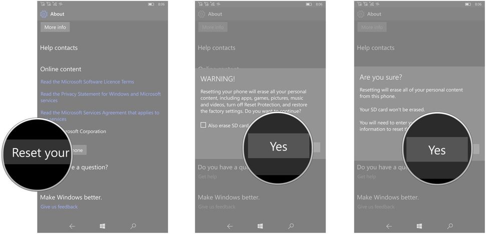 How to enable and disable Reset Protection on Windows 10 Mobile ...