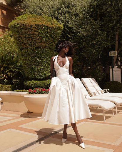 Fashion People Can't Stop Wearing the Basque Waist Dress Trend This ...