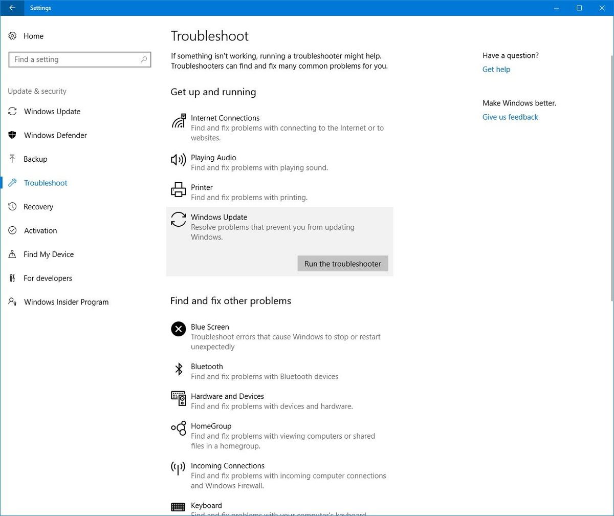How to use the Troubleshoot tools to fix problems on the Windows 10 ...