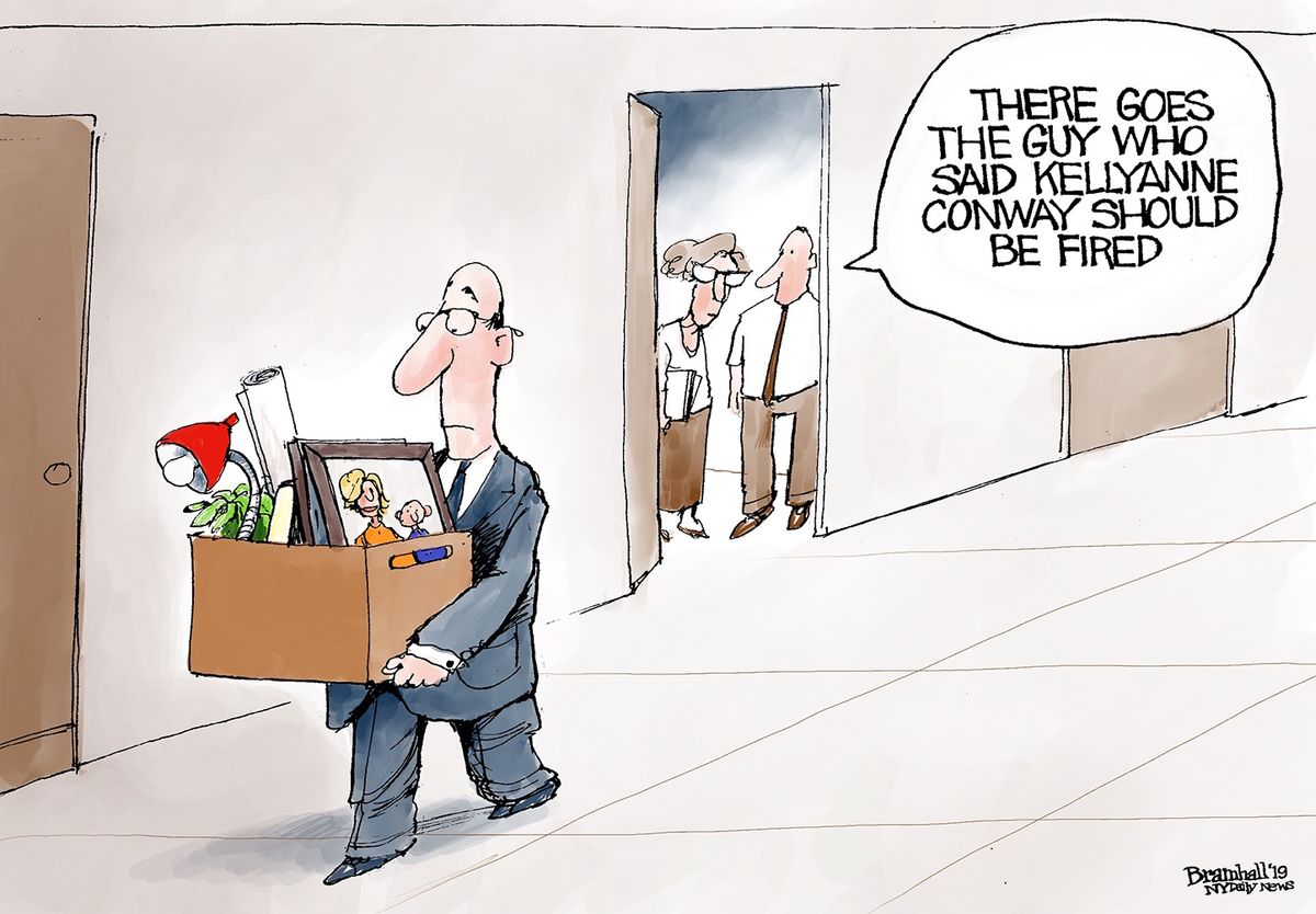 Political Cartoon U.S. Kellyanne Conway Fired Ethics Hatch Act | The Week
