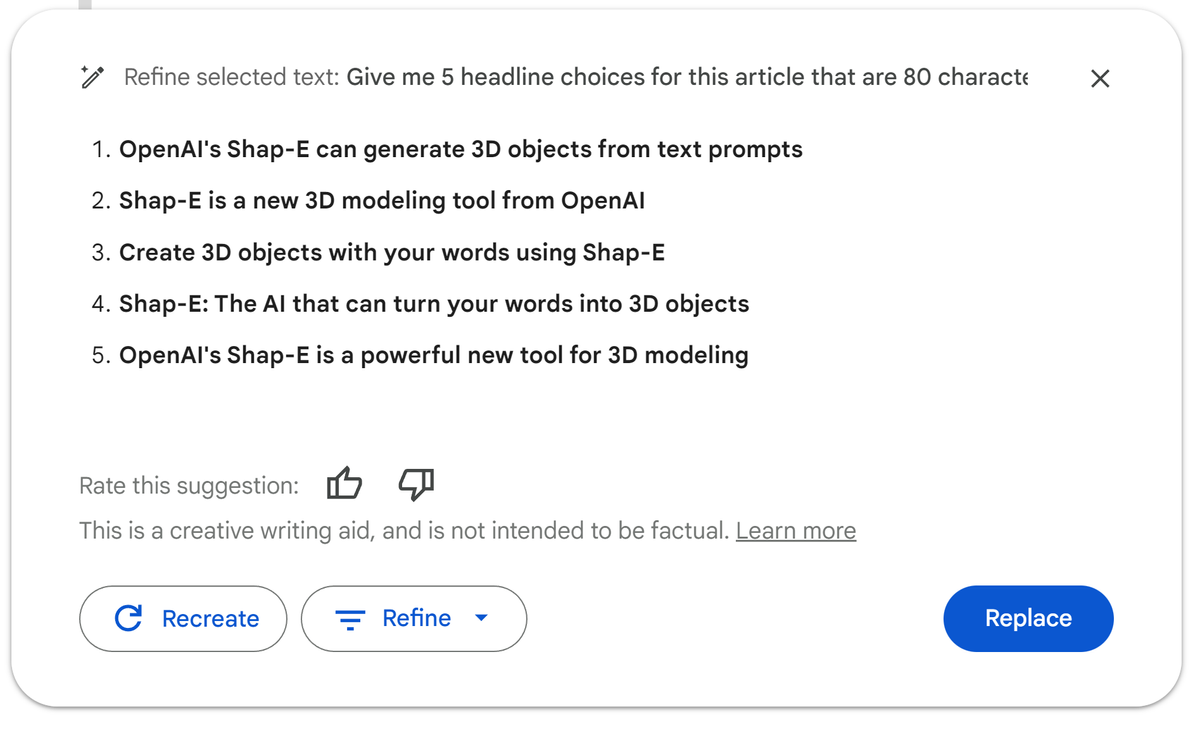Google's AI ‘Help Me Write’ Feature Wants to Do the Writing for You ...