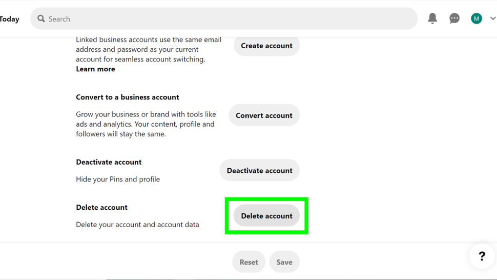 How to delete a Pinterest account | Tom's Guide