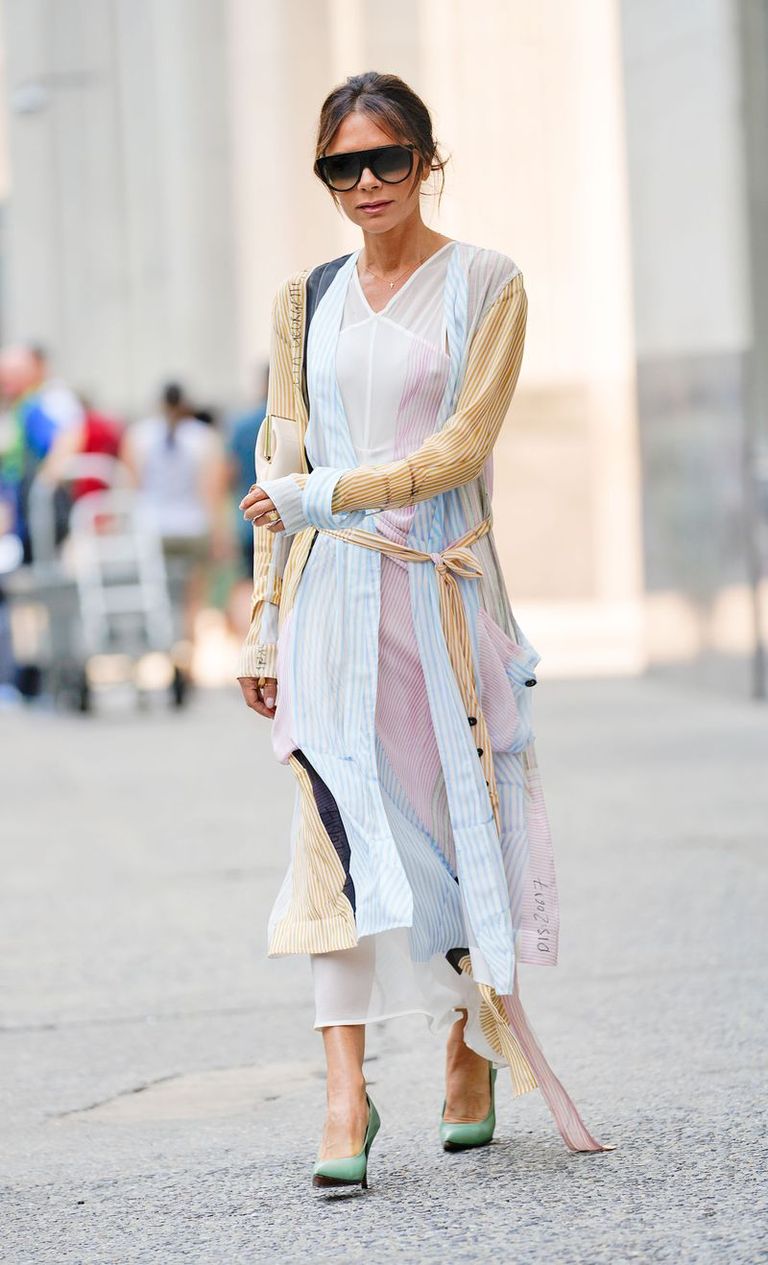 Victoria Beckham Wore a Bright Pink Dress in New York City | Marie Claire