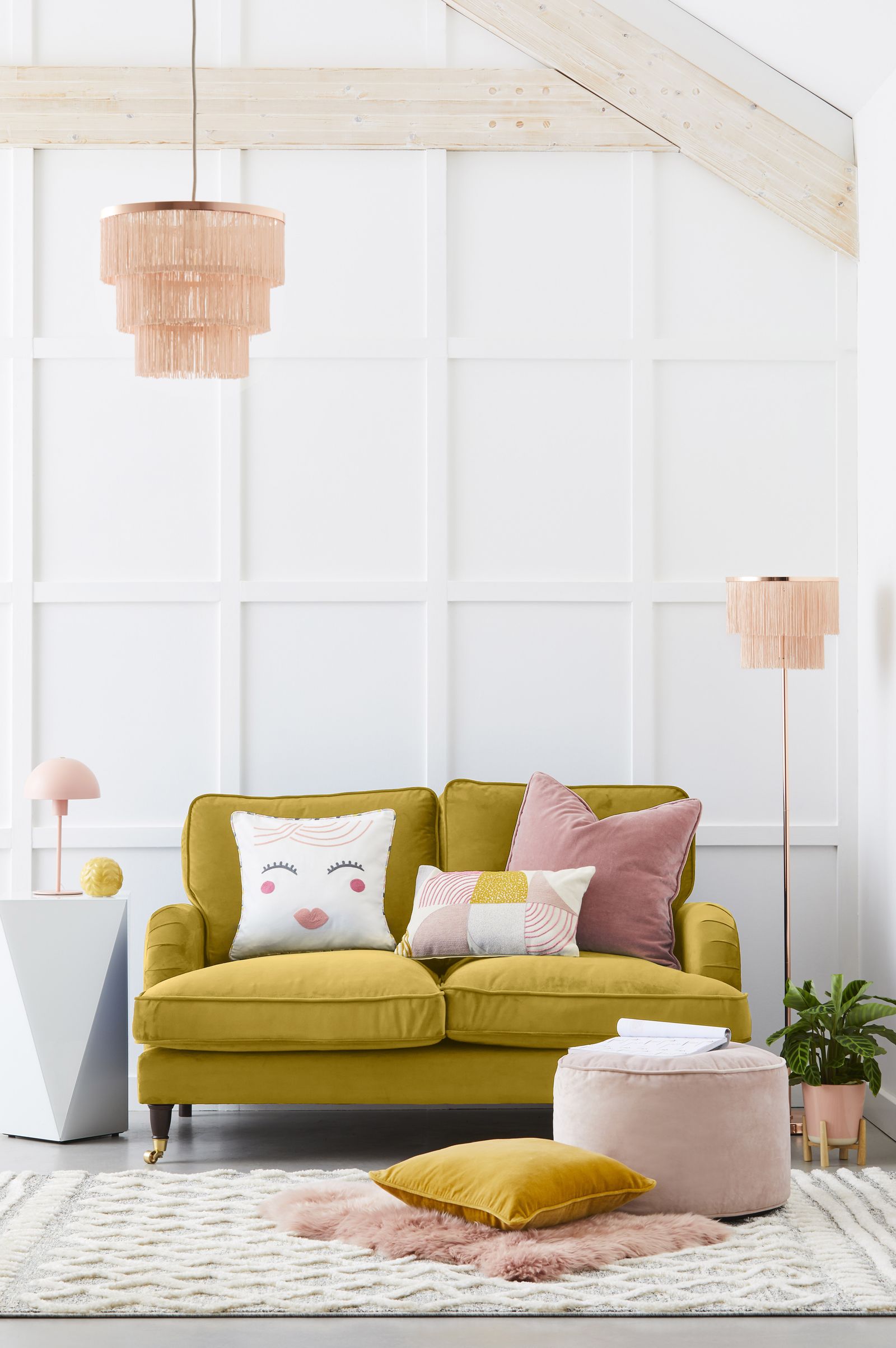 Dunelm's new range shows us that pink and yellow is the colour combo ...
