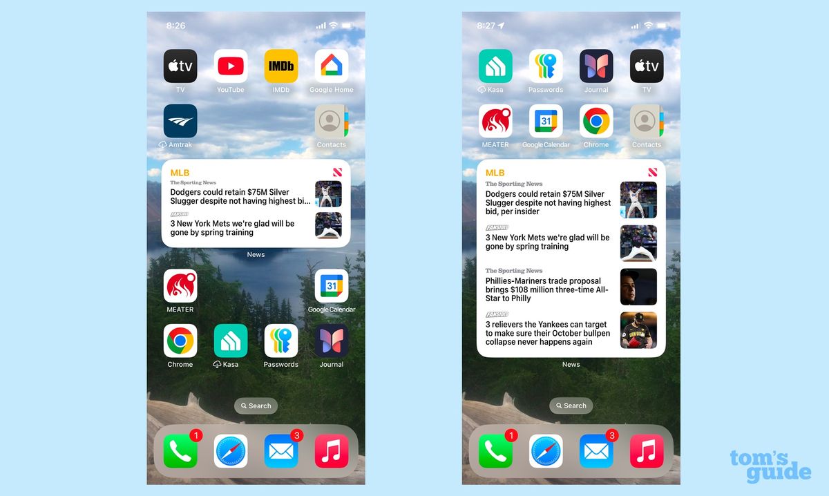 How to resize home screen widgets in iOS 18 | Tom's Guide