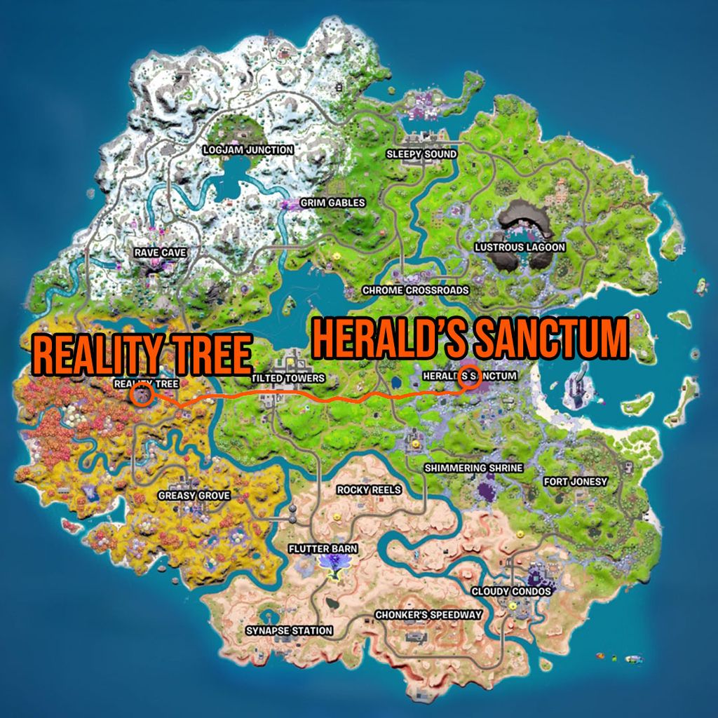 Fortnite Reality Tree and Heralds Sanctum locations | GamesRadar+