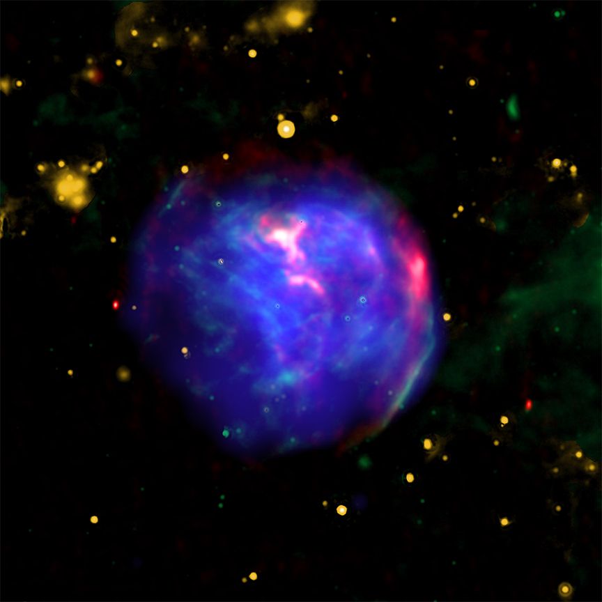 Giant space bubble reveals reverse shockwaves from a catastrophic star ...