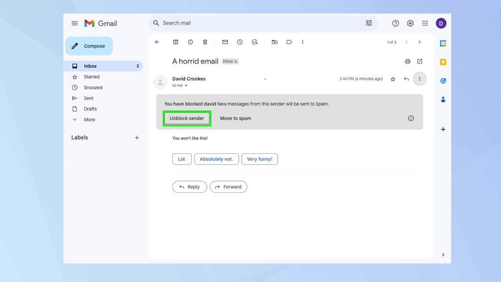 How to block emails in Gmail | Tom's Guide