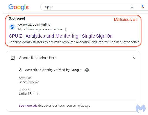 Google Surfaces Malware-Laden Fake CPU-Z Installer in Search Results ...