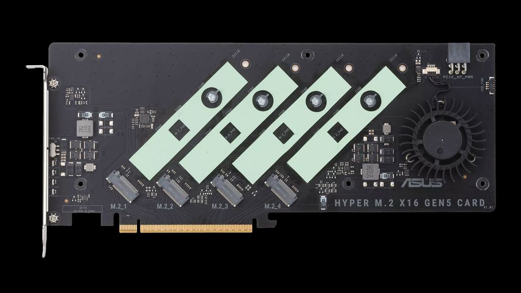 Asus PCIe Card Hits 512 Gbps With Four PCIe 5.0 SSDs | Tom's Hardware