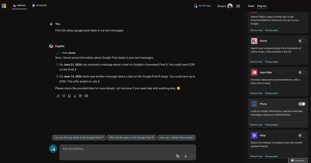 How to use the Copilot Phone plugin to manage your messages | Windows ...