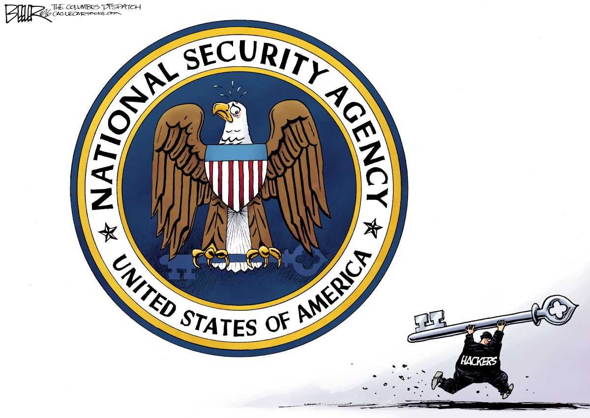 Editorial cartoon US hackers and the NSA | The Week