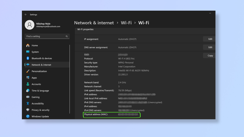How to find your MAC address Windows 11 | Tom's Guide