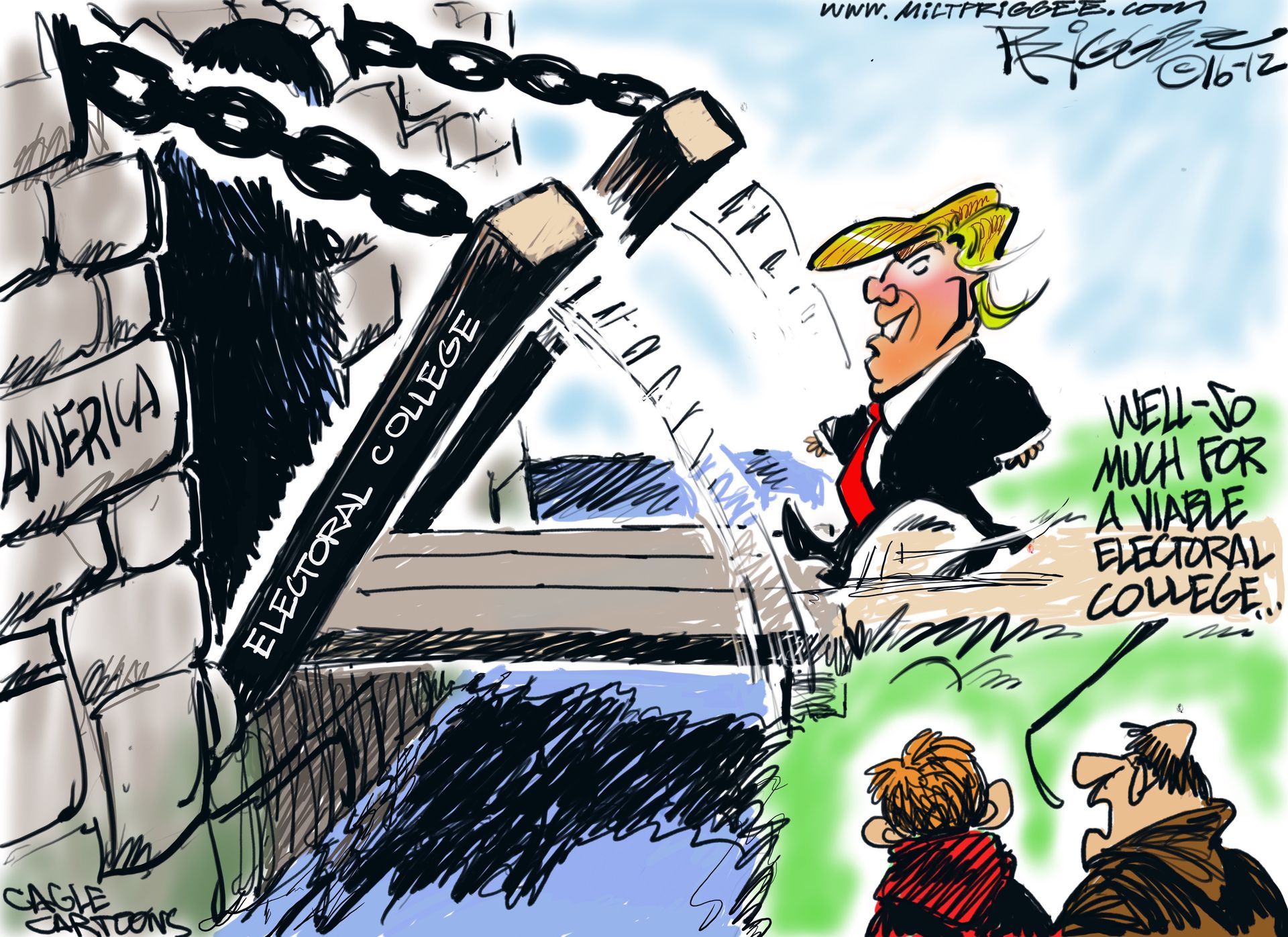 Political cartoon U.S. Donald Trumps wins Electoral College | The Week