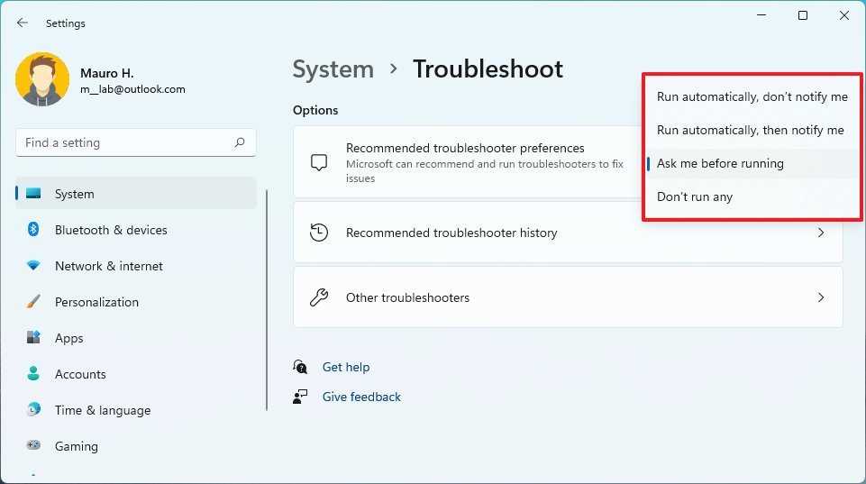 How to use the Troubleshoot feature to fix problems on Windows 11 ...