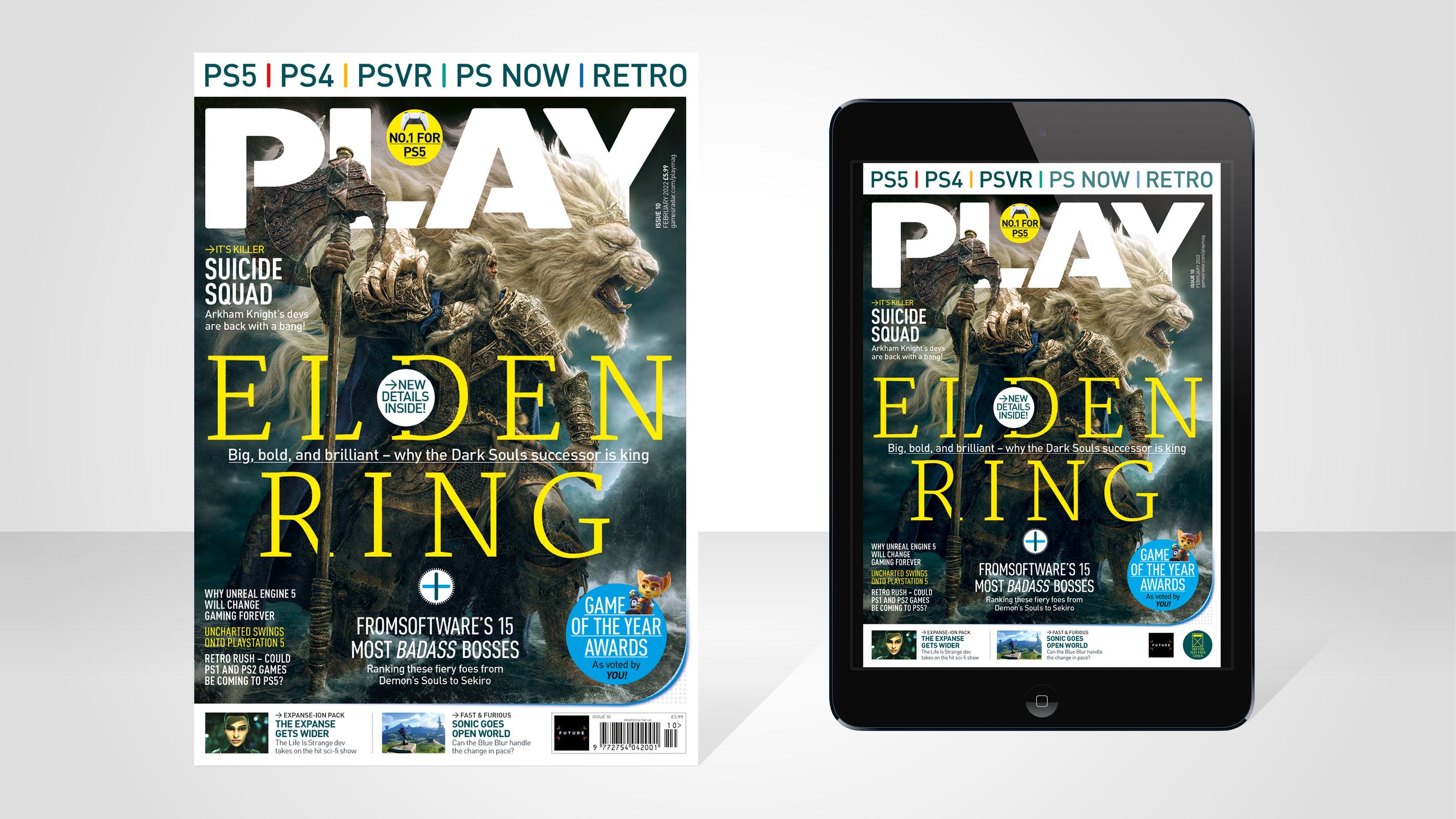 Elden Ring sits atop the throne of PLAY’s new cover | GamesRadar+