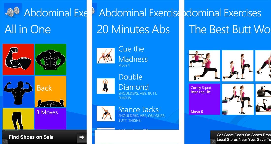 Dumbbell Workouts, a Windows Phone free-weight exercise database ...