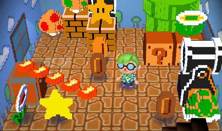 Animal Crossing Mario items and clothes: Pipes, Flagpoles, Thwomps ...