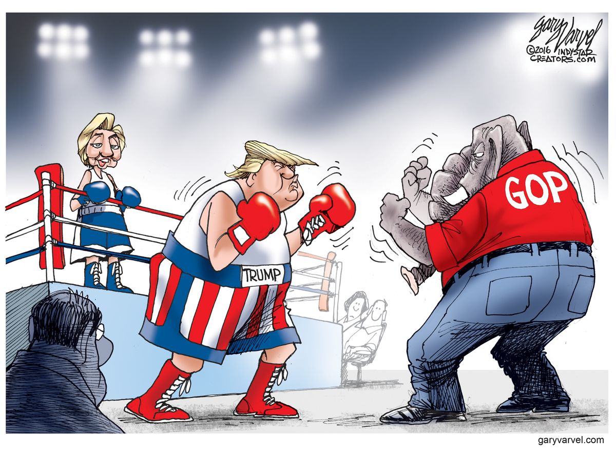 Political cartoon U.S. 2016 election Donald Trump GOP | The Week