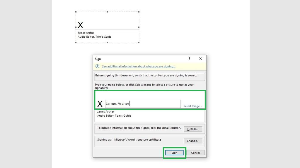 How to sign a Word document | Tom's Guide