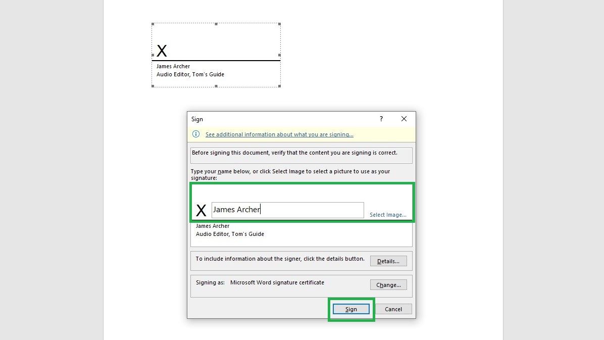 How to sign a Word document | Tom's Guide