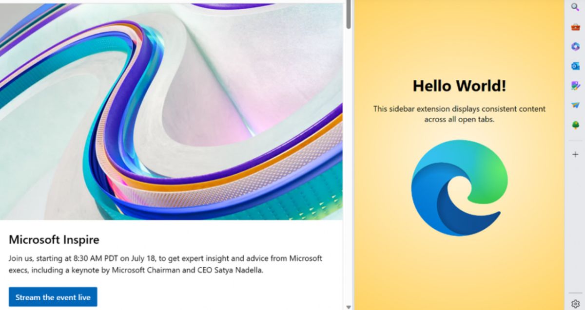 Microsoft Edge Sidebar is getting extension support | Windows Central