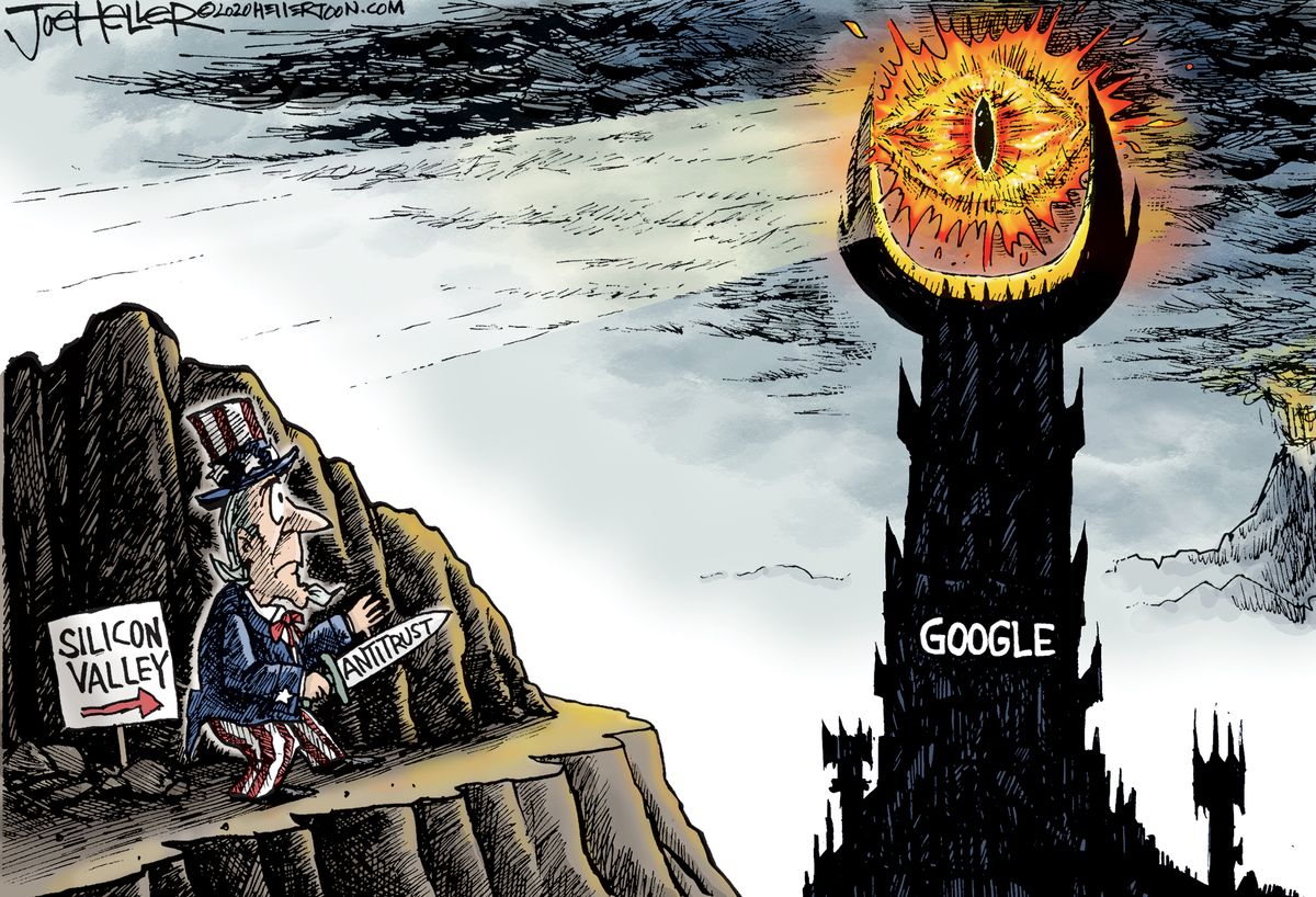 Editorial Cartoon U.S. Google DOJ antitrust lawsuit Sauron | The Week