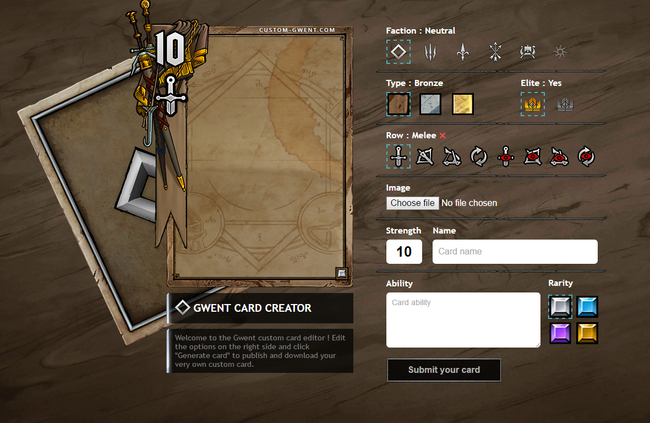 Fan-made Custom Gwent lets you design your own Gwent cards | PC Gamer