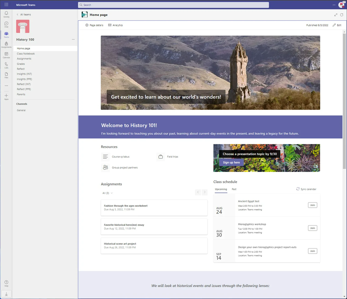 Microsoft Teams for Education just got a new home page and more in time ...
