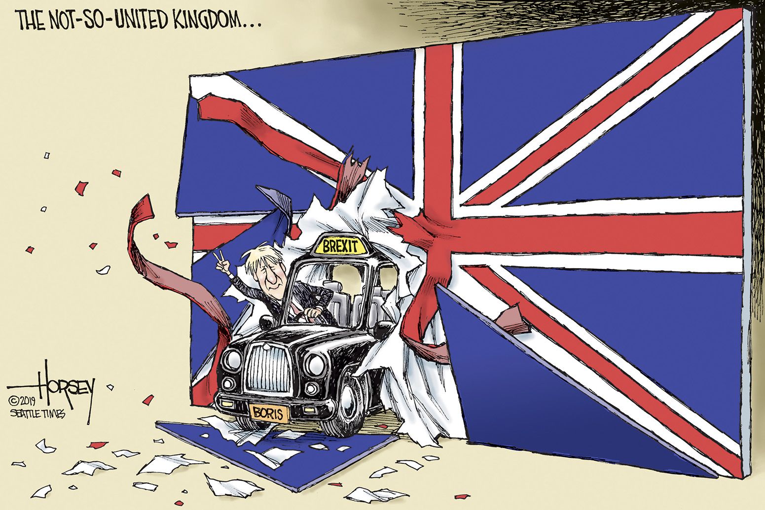 Political Cartoon U.S. Not-So-United Kingdom Boris Johnson Brexit | The ...