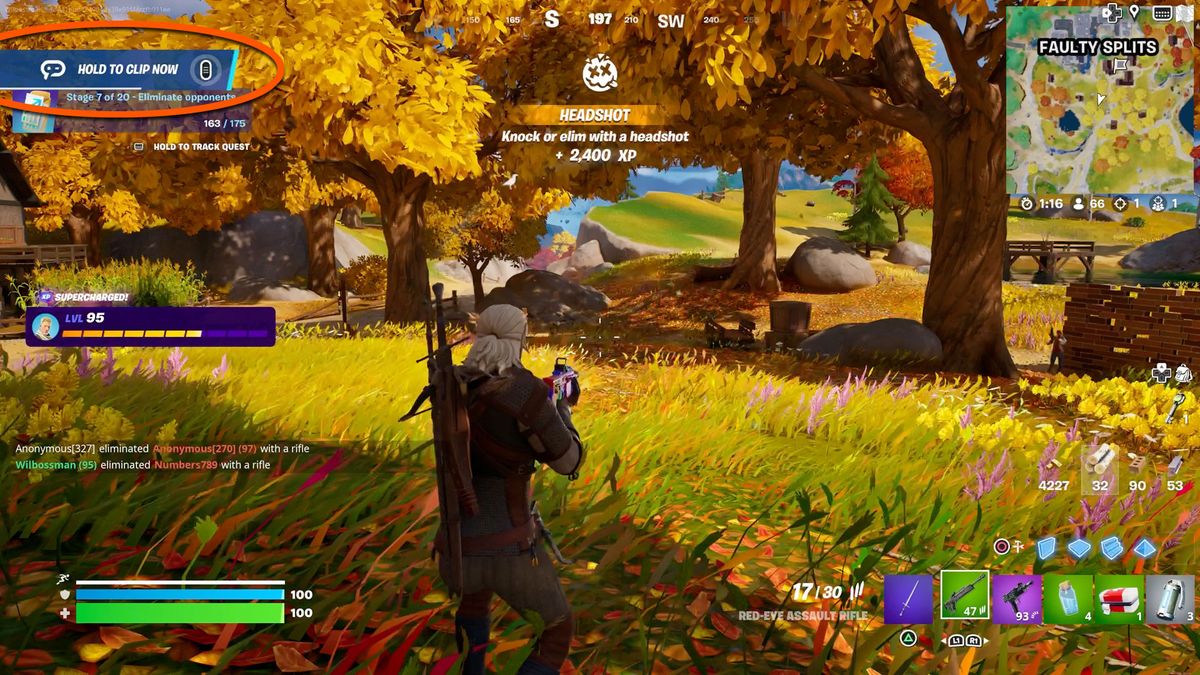 Fortnite Postparty: how to capture clips | GamesRadar+