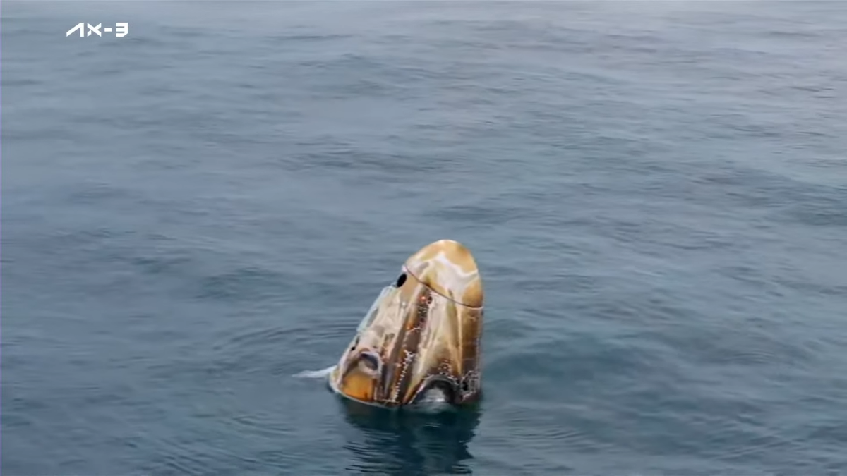 SpaceX Dragon carrying Ax-3 astronauts splashes down in Atlantic to end ...