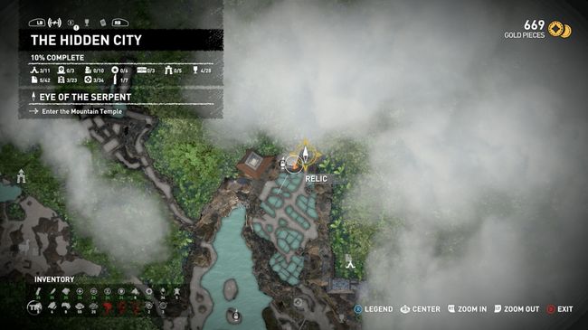The Hidden City relics, map and backpack locations - Complete Shadow of ...