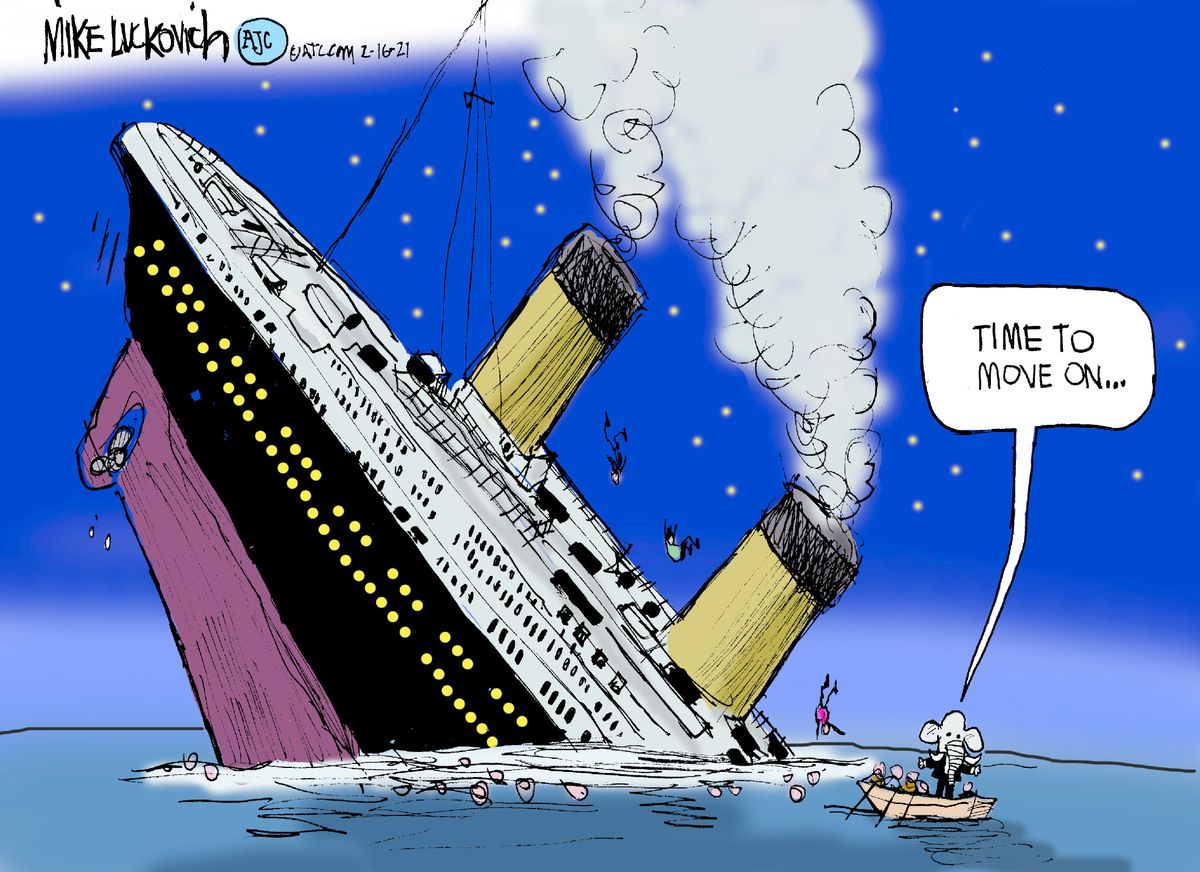 Political Cartoon U.S. trump gop titanic | The Week